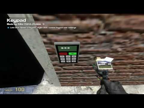 Gmod how to make a door with Keypad - YouTube