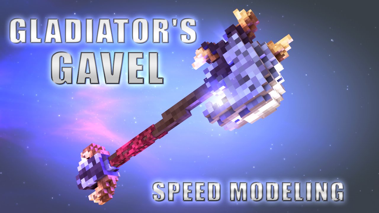 Minecraft Gladiator's Gavel - Speed Modeling [Cinema 4D] - YouTube