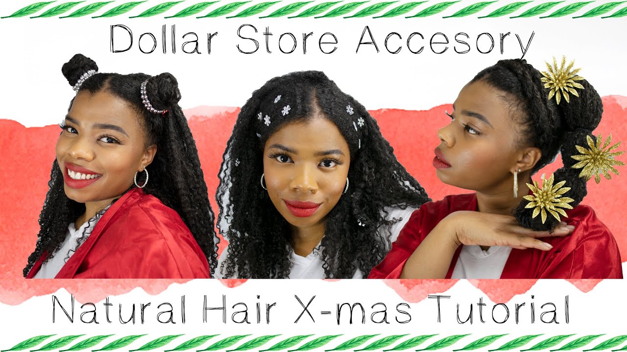 Using Dollar Store Accessories for Hair║Natural Hair Tutorial - YouTube