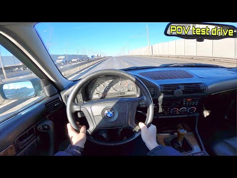 1994 BMW 525i E34 (192 HP) ,,, POV Test Drive