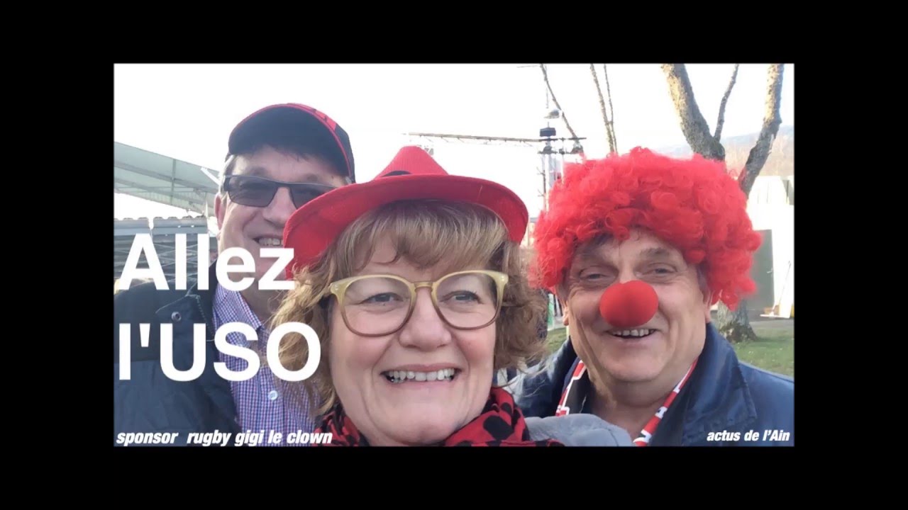 gigi le clown AU TOP 14 rugby USO OYONNAX CANAL+ - YouTube