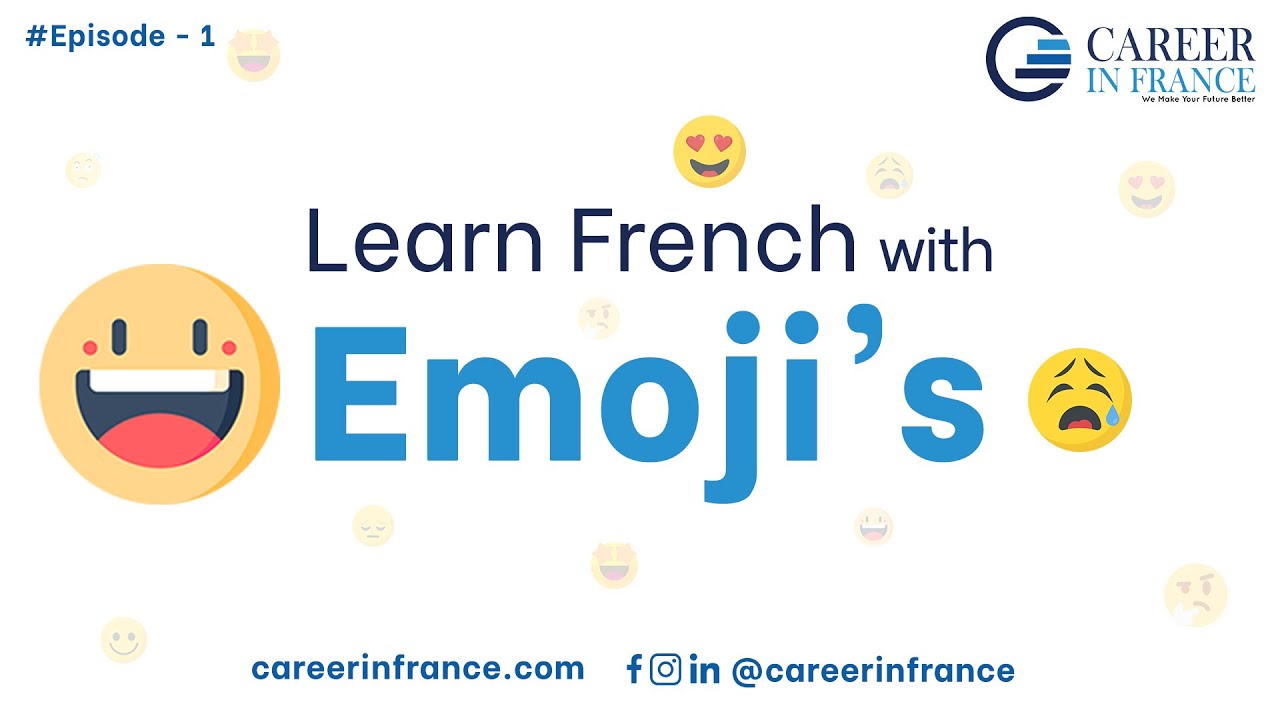 Learn French with Emoji's😀😍📚 Episode- 1 - YouTube