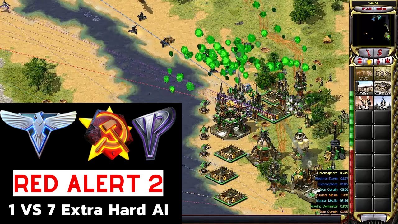 Red Alert 2 | Eagle Island I 7 vs 1 (Extra Hard AI) - YouTube