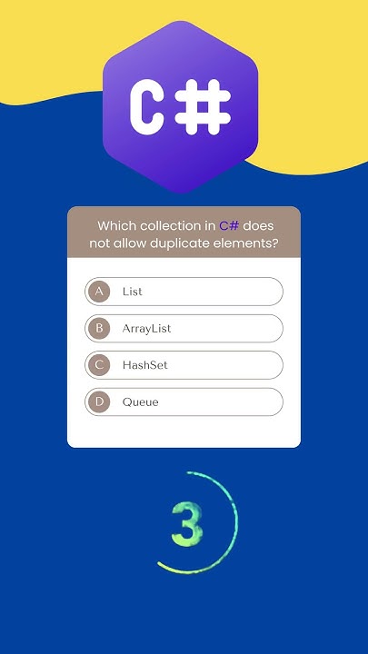 Which Collection In C Does Not Allow Duplicate Elements Youtube