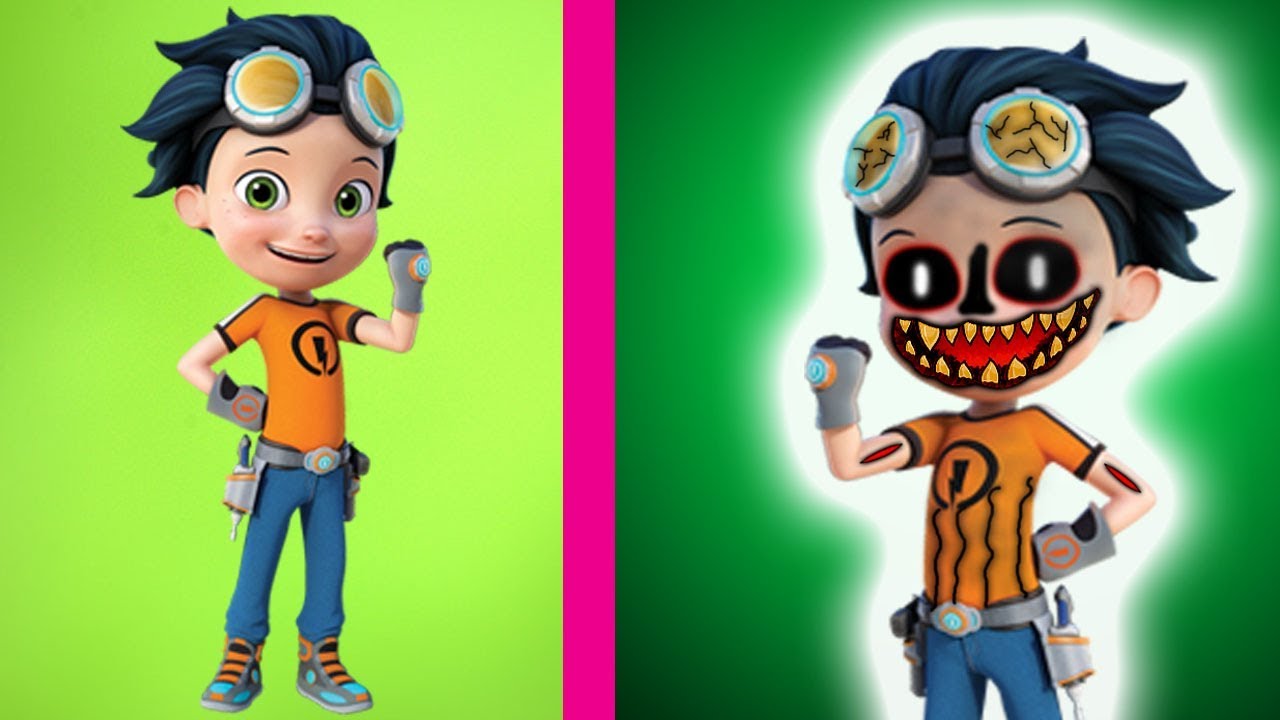 Rusty Rivets Characters HORROR VERSION 😲😲😲 - YouTube