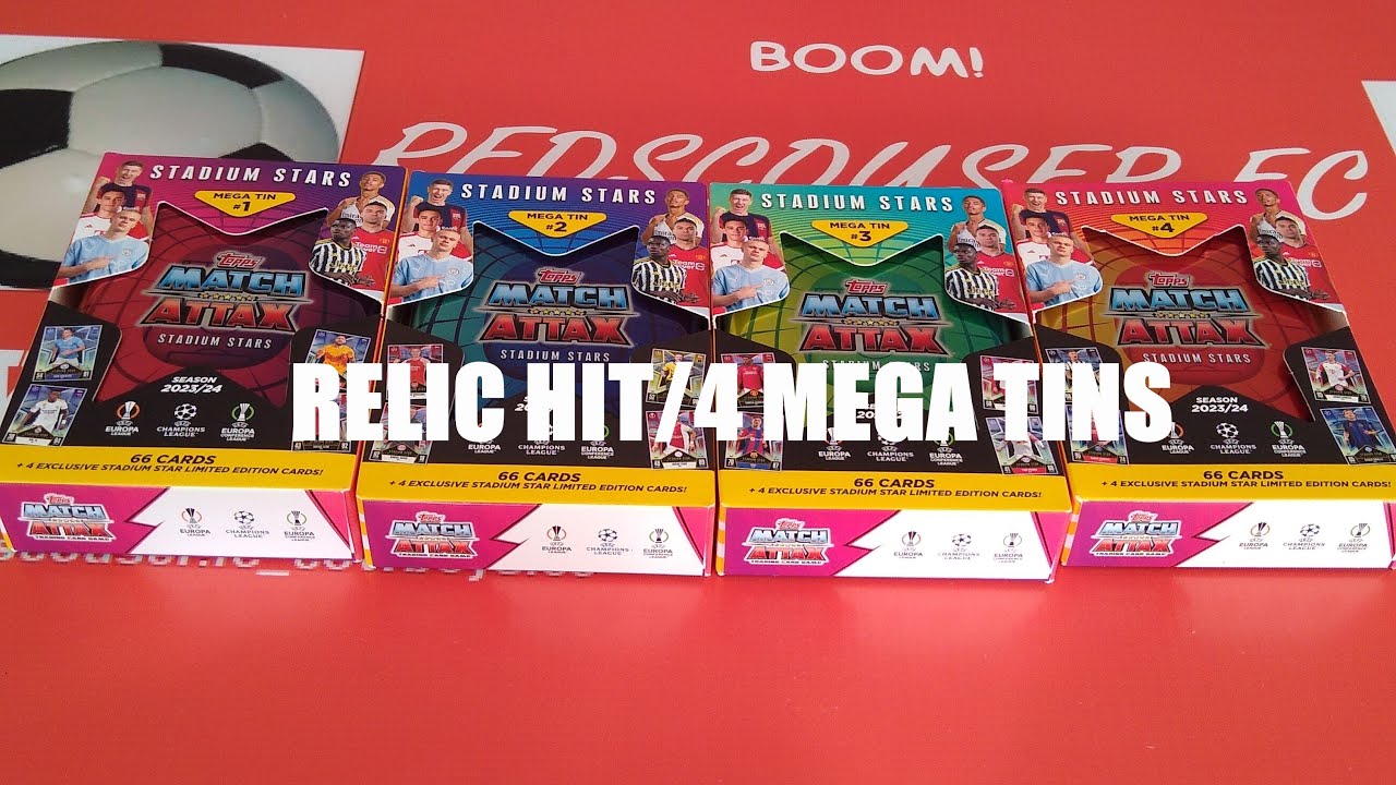 **RELIC HIT** MATCH ATTAX 23/24 ***ALL 4 MEGA TINS*** - YouTube