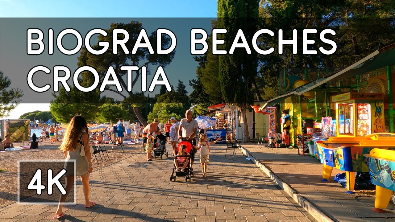 Walking Tour: Beaches of Biograd na Moru, Croatia - 4K UHD Virtual ...