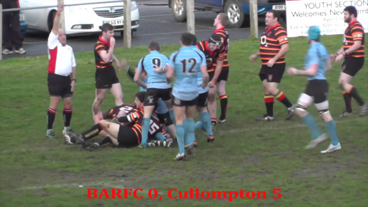 BARFC vs Cullompton Rugby Match Highlights (04/01/14) - YouTube