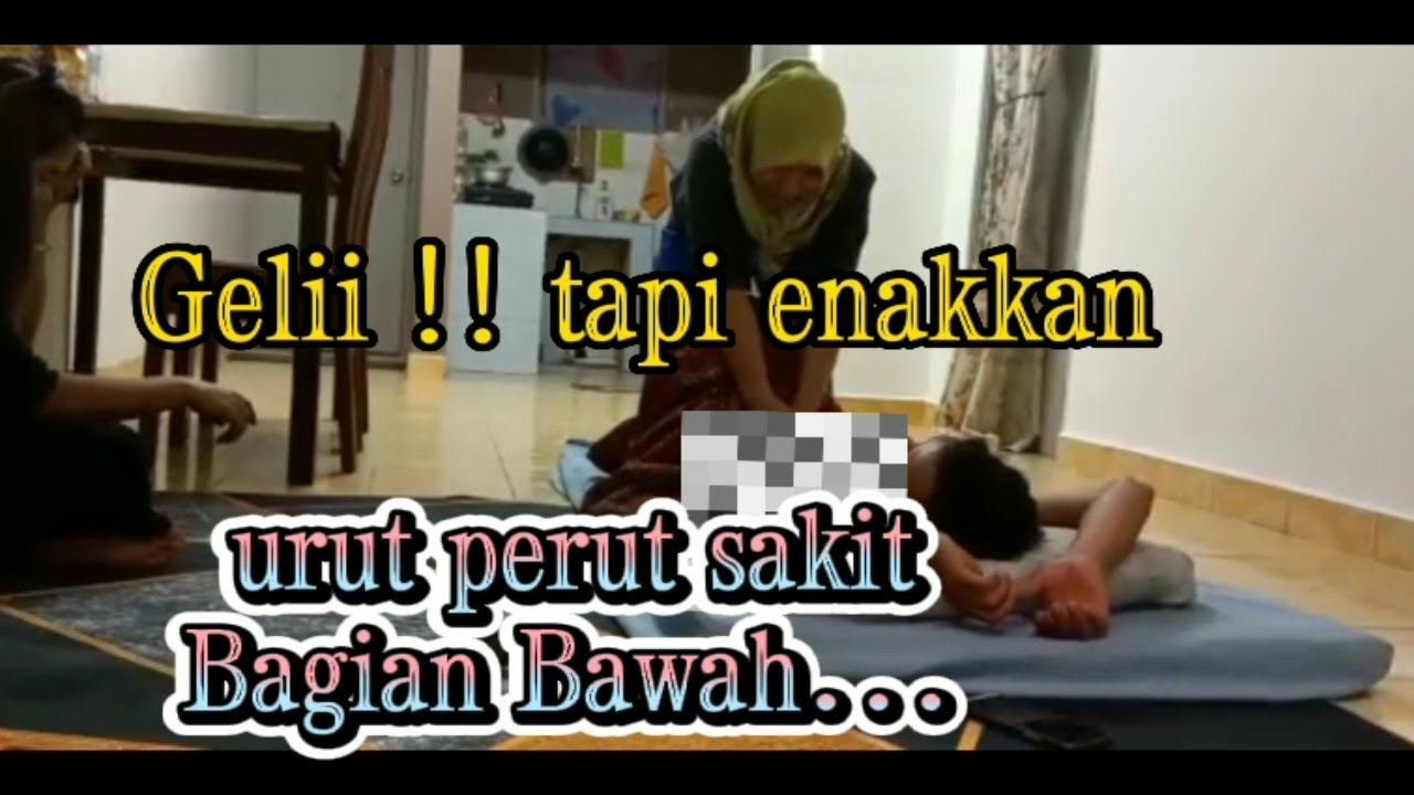 geli..!! urut perut sakit Bagian Bawah@Mbak maya vlog's - YouTube