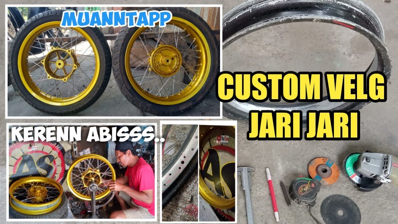 Tutorial custom velg racing di ubah ||velg jari jari || velg tapak ...