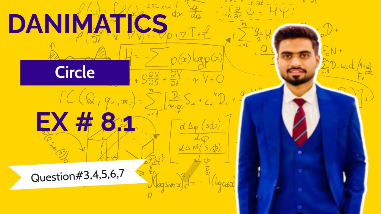 KARACHI BOARD | CLASS XII | CIRCLE | Exercise#8.1 | Q3,4,5,67 - YouTube