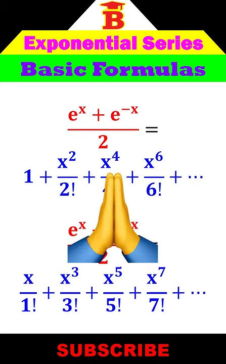 Exponential Series Basic Formulas - YouTube