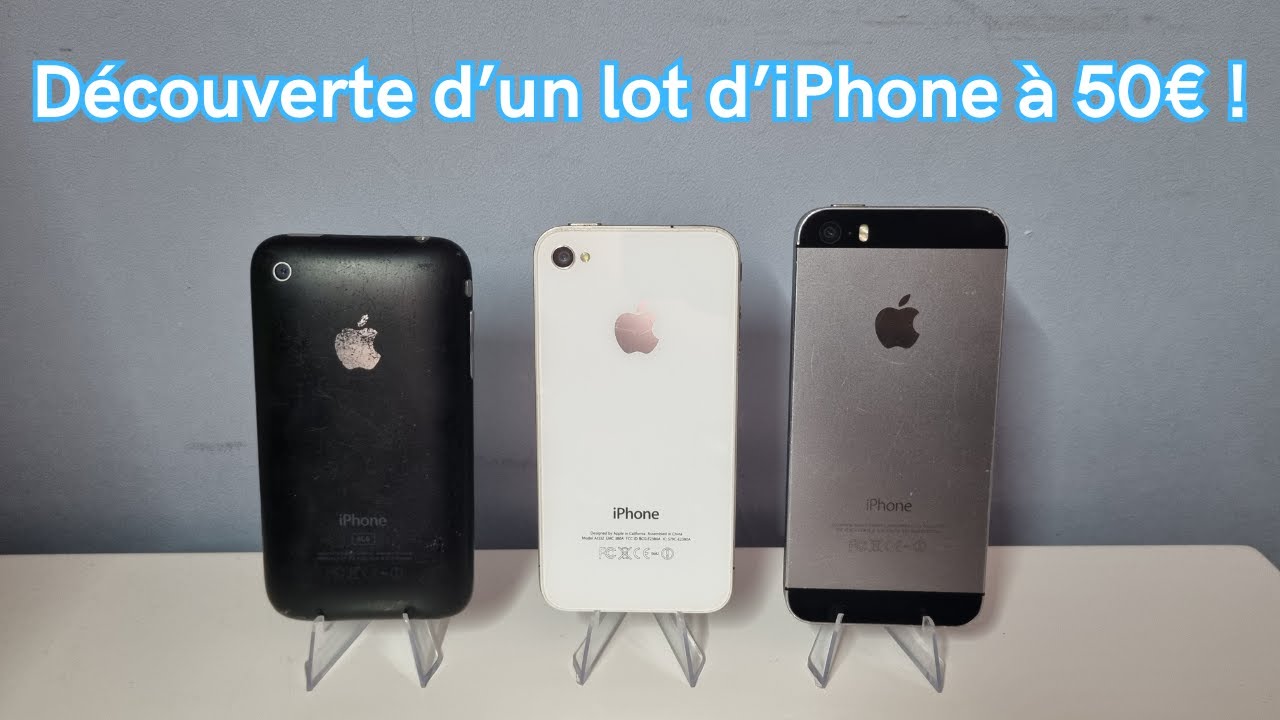 Découverte d'un lot d'iPhone à 50€ ! (Avec un iPhone 5S plutôt rare ...