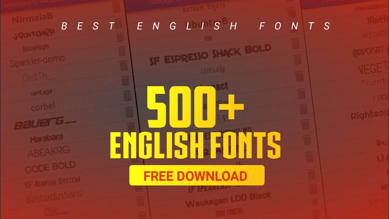 500+ English Fonts Pack / English Fonts free download // #design_corner ...