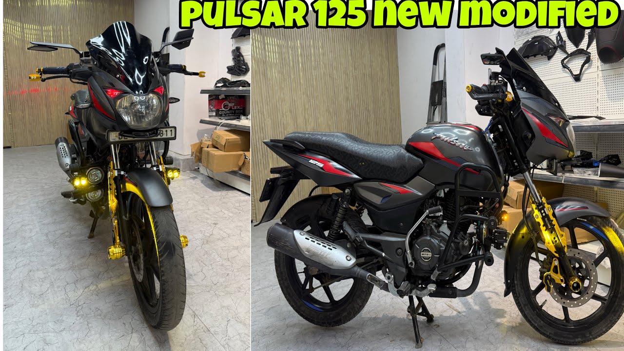 Pulsar 125 modified | pulsar 125 modification | new Suspension Cover ...
