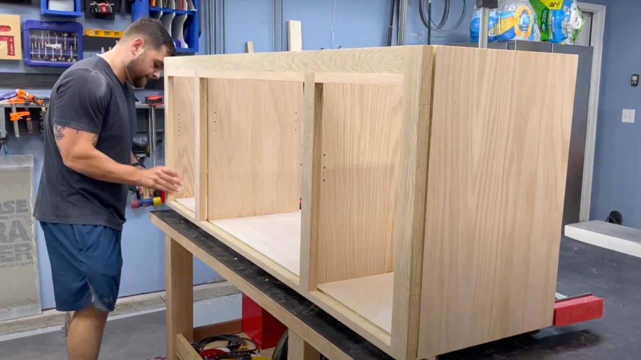 Building a Custom FARMHOUSE TV Stand from White Oak! - YouTube