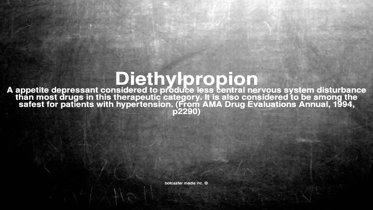 Medical vocabulary: What does Diethylpropion mean - YouTube