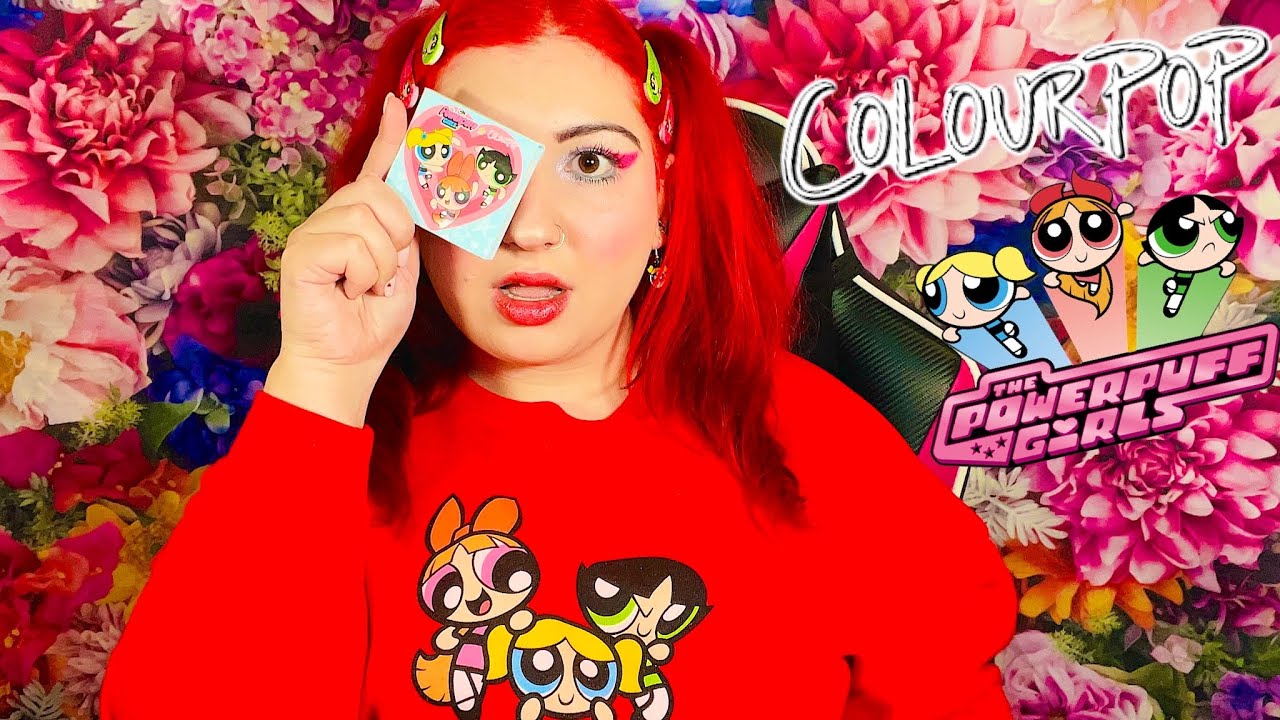 POWER PUFF GIRLS x COLOUR POP COLLECTION REVIEW (Swatches + Makeup Look ...