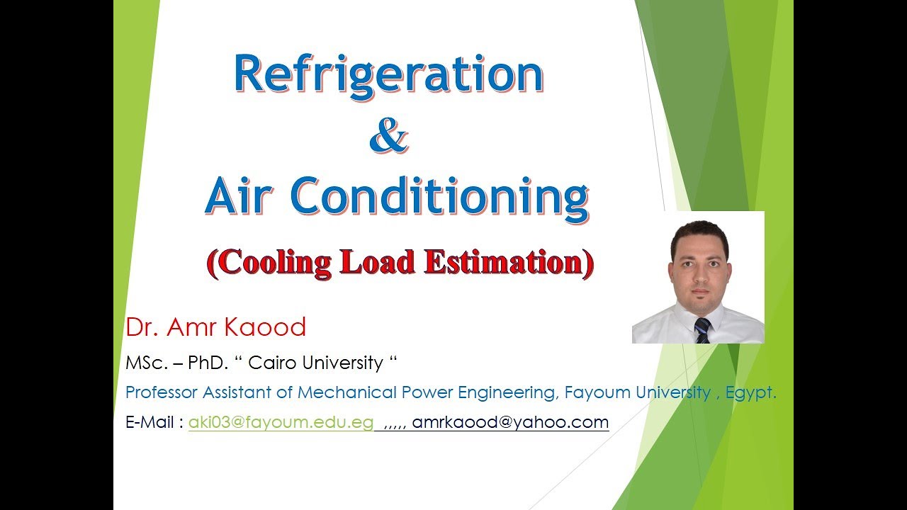 Cooling Load Estimation (Refrigeration & Air Conditioning) - YouTube