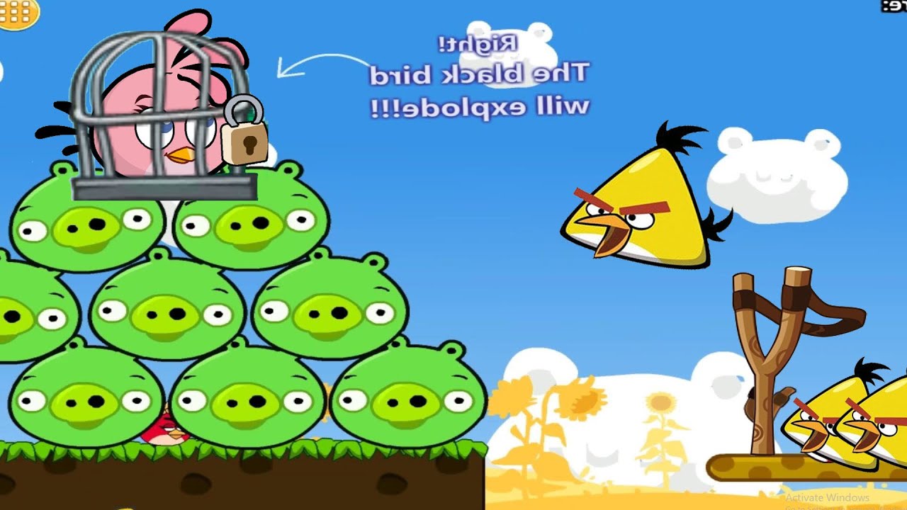 Angry Birds Cannon 3 - BLAST THE PIGGIES TO RESCUE THE STELLA IN CAGE ...