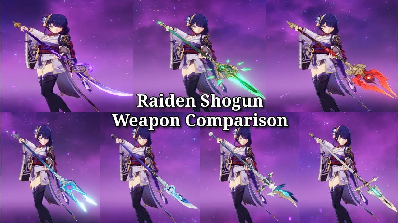 Raiden Shogun Weapon Comparison | Genshin Impact - YouTube