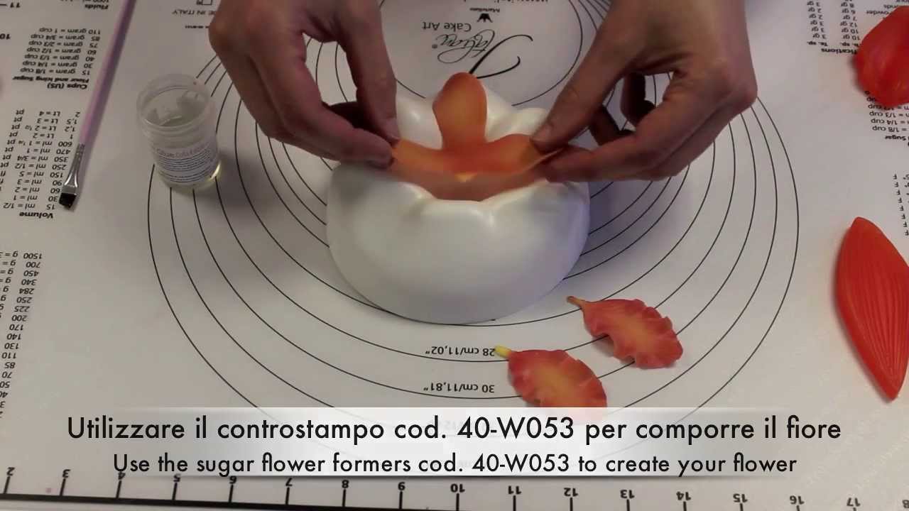 ORCHIDEA 3 PETALI in pasta di zucchero - THREE PETALS ORCHID with sugar ...