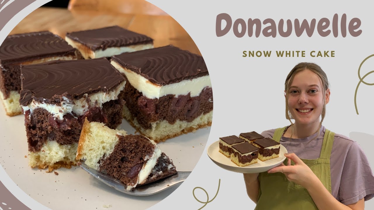 German Donauwelle / Snow White Cake - YouTube