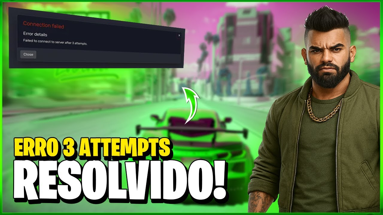 COMO RESOLVER ERRO connection failed after 3 attempts - YouTube