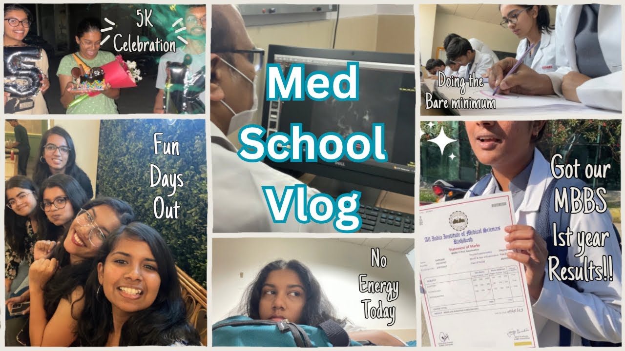 Med School Vlog- Doing the bare minimum,1st Year results are here!!,5K ...