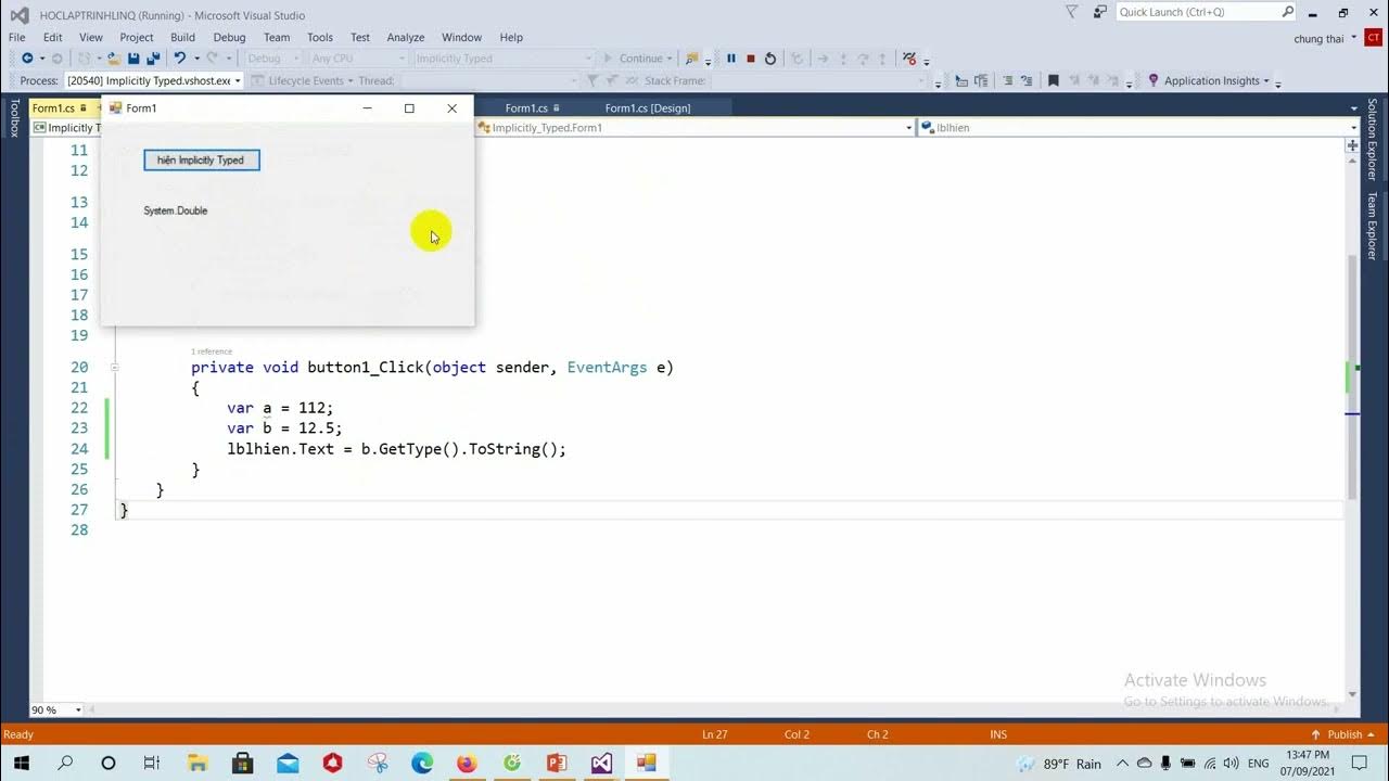 Khóa học LINQ Giới Thiệu Implicitly Typed Variables trong linq - YouTube