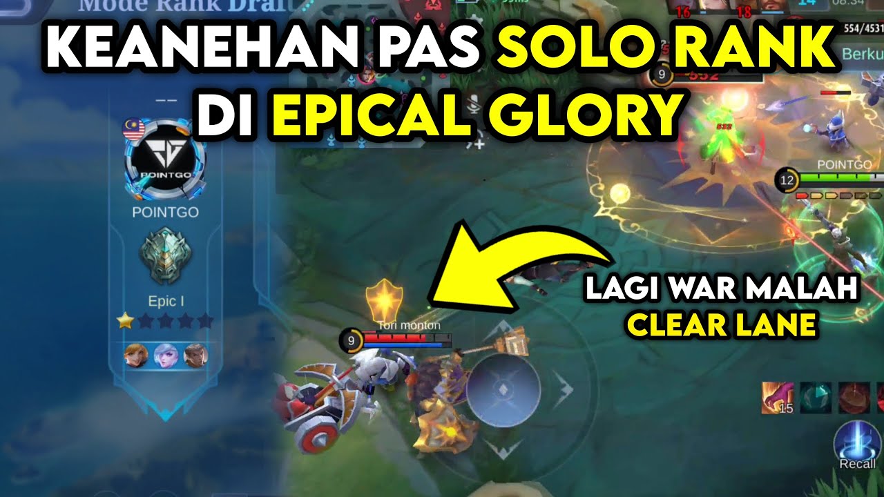 Gw nekat solo rank di epical glory dan lihat keajaiban nya - YouTube