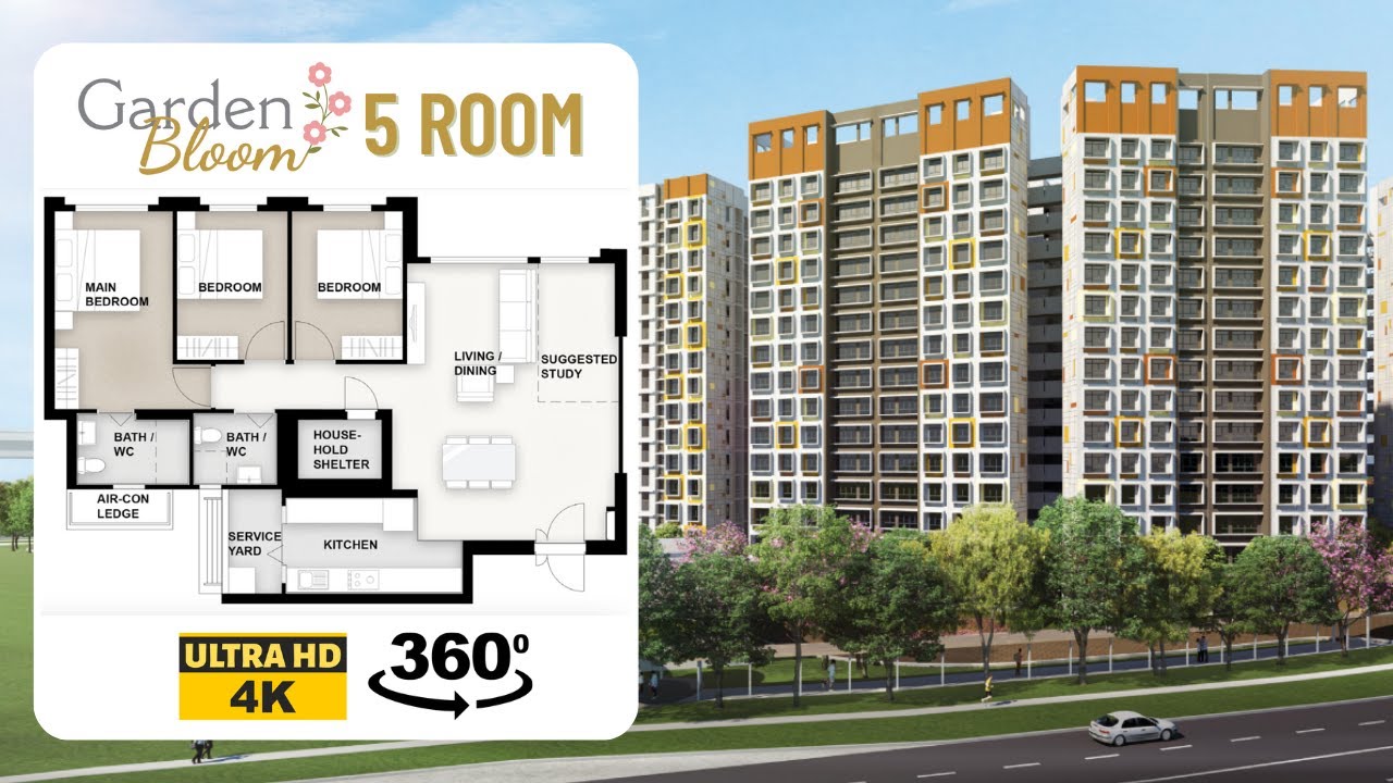 Garden Bloom @ Tengah 5-room Virtual Tour | 2021 May Tengah BTO | VR ...