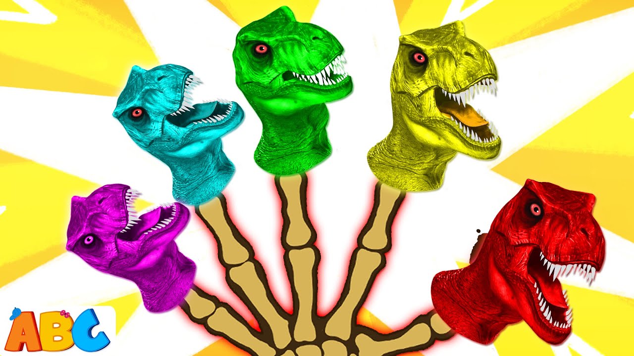 🦖T-Rex Dinosaurs & Finger Family Song Fun! 🎶 + More Kids Songs | All ...