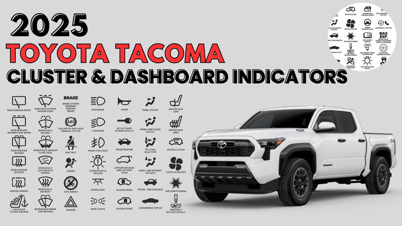 Toyota Tacoma 2025 : Cluster Display & Dashboard Warning Indicators ...