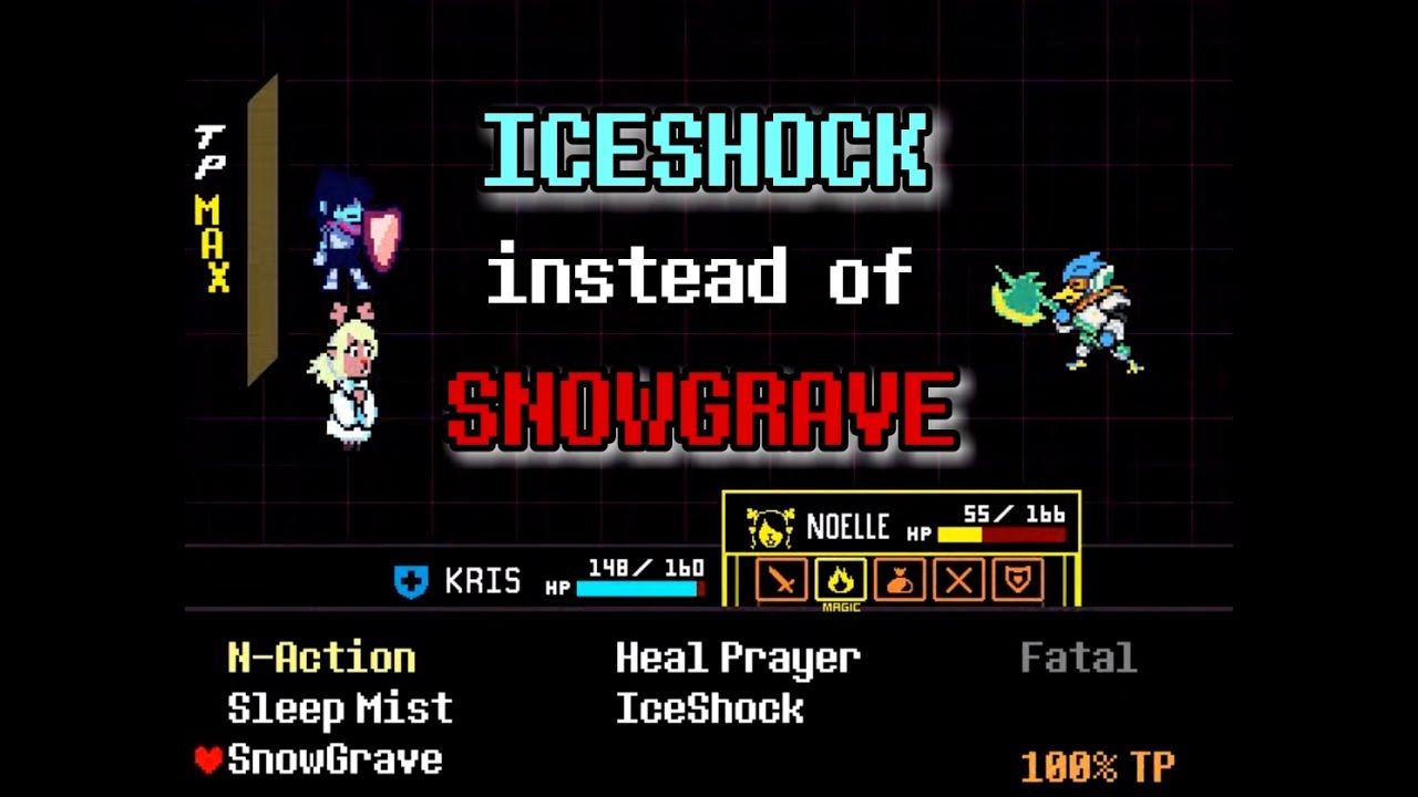Using Iceshock instead of Snowgrave to kill Berdly | Deltarune Chapter ...