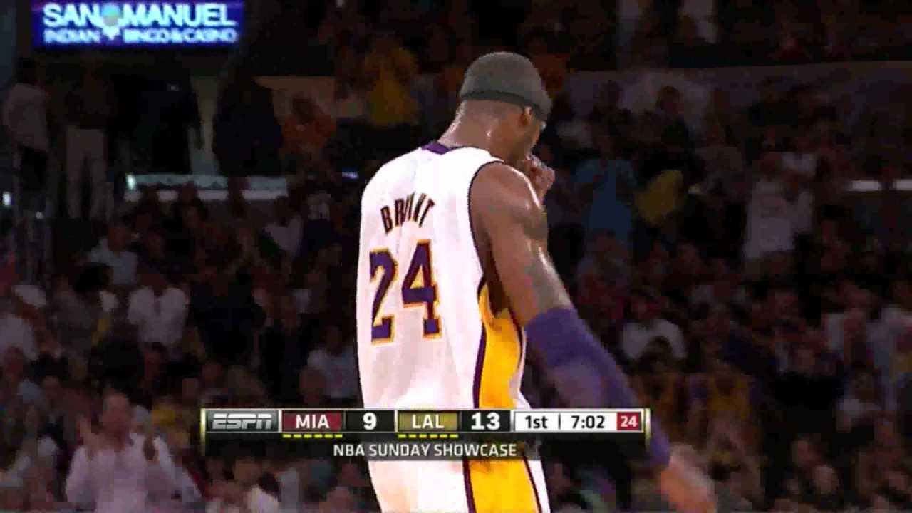 Kobe Bryant amazing night 33 points (18 in the first quarter) vs Miami ...