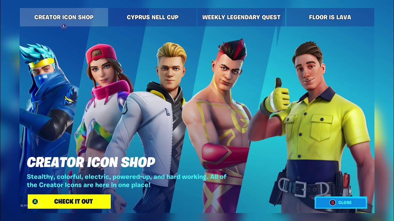 All Icon Series Skins Back In Fortnite Ninja Loserfruit Lachlan Thegrefg Lazarbeam