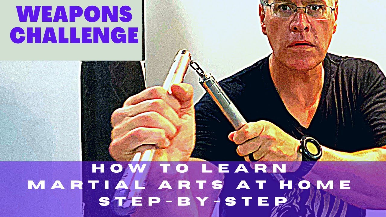 How to learn martial arts at home step-by-step: weapons challenge - YouTube