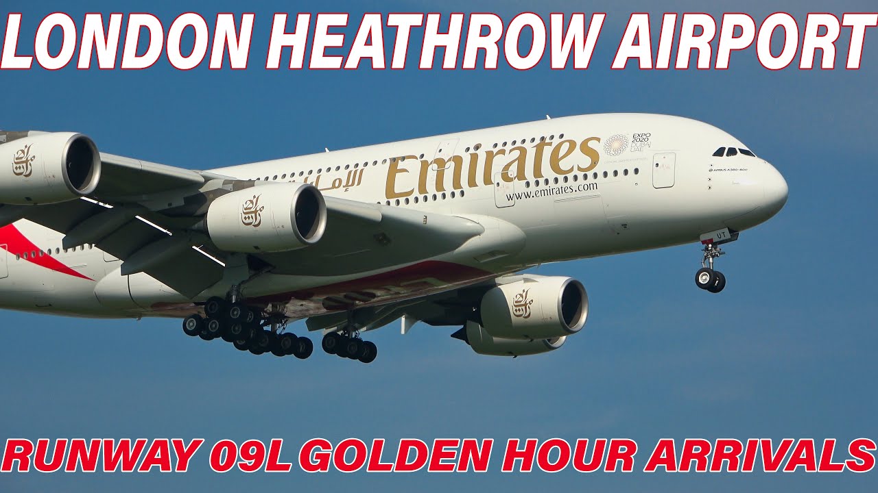 London Heathrow Airport Plane Spotting 2020 | Runway 09L Golden Hour ...