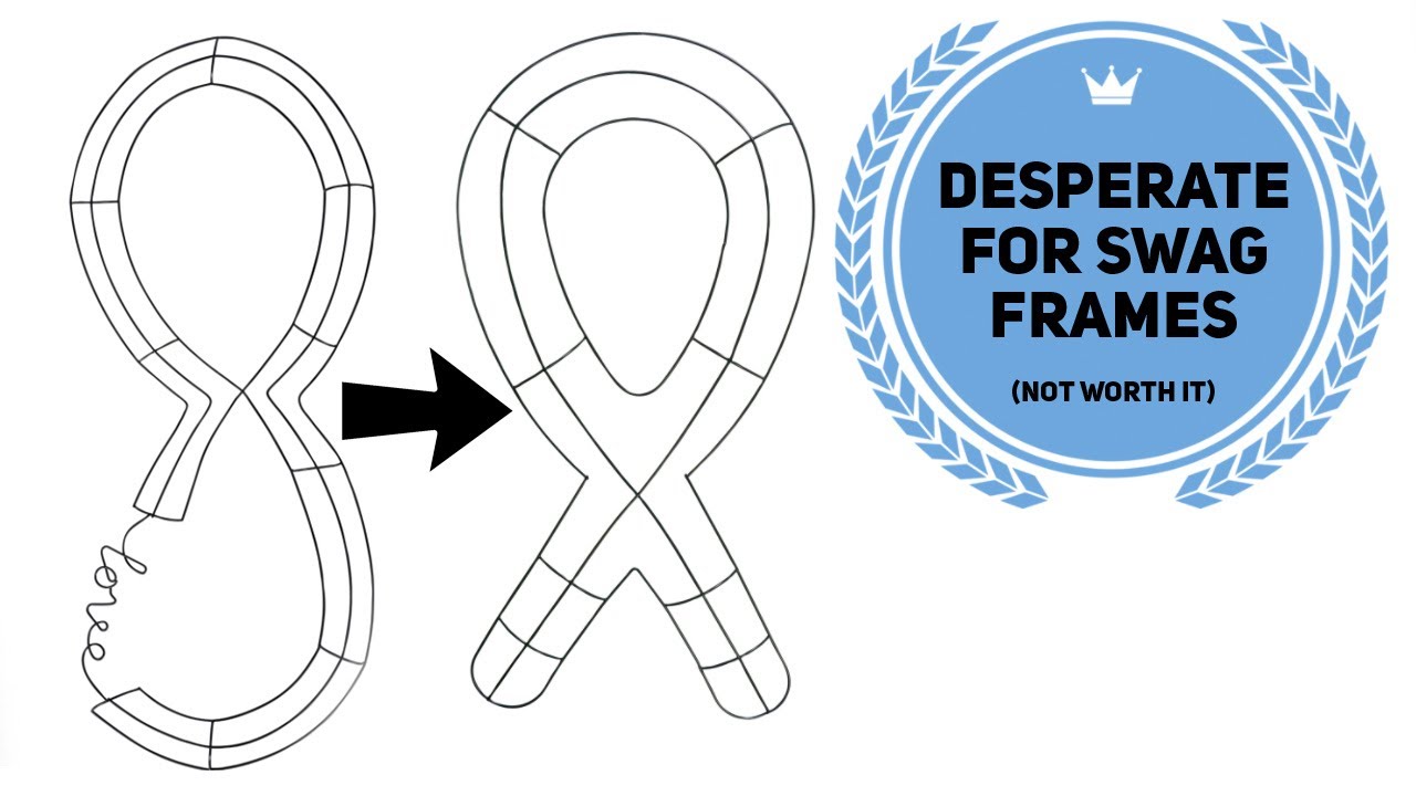 How To Convert A Dollar Tree Infinity Wreath Form Into A Swag (Or How ...