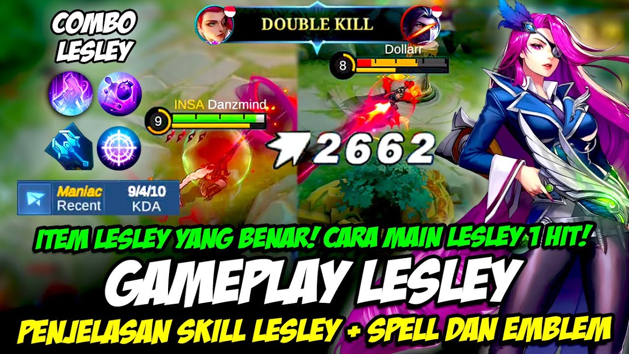 GAMEPLAY LESLEY BUFF = CARA MAIN LESLEY TERBARU BUILD LELSEY TERSAKIT ...