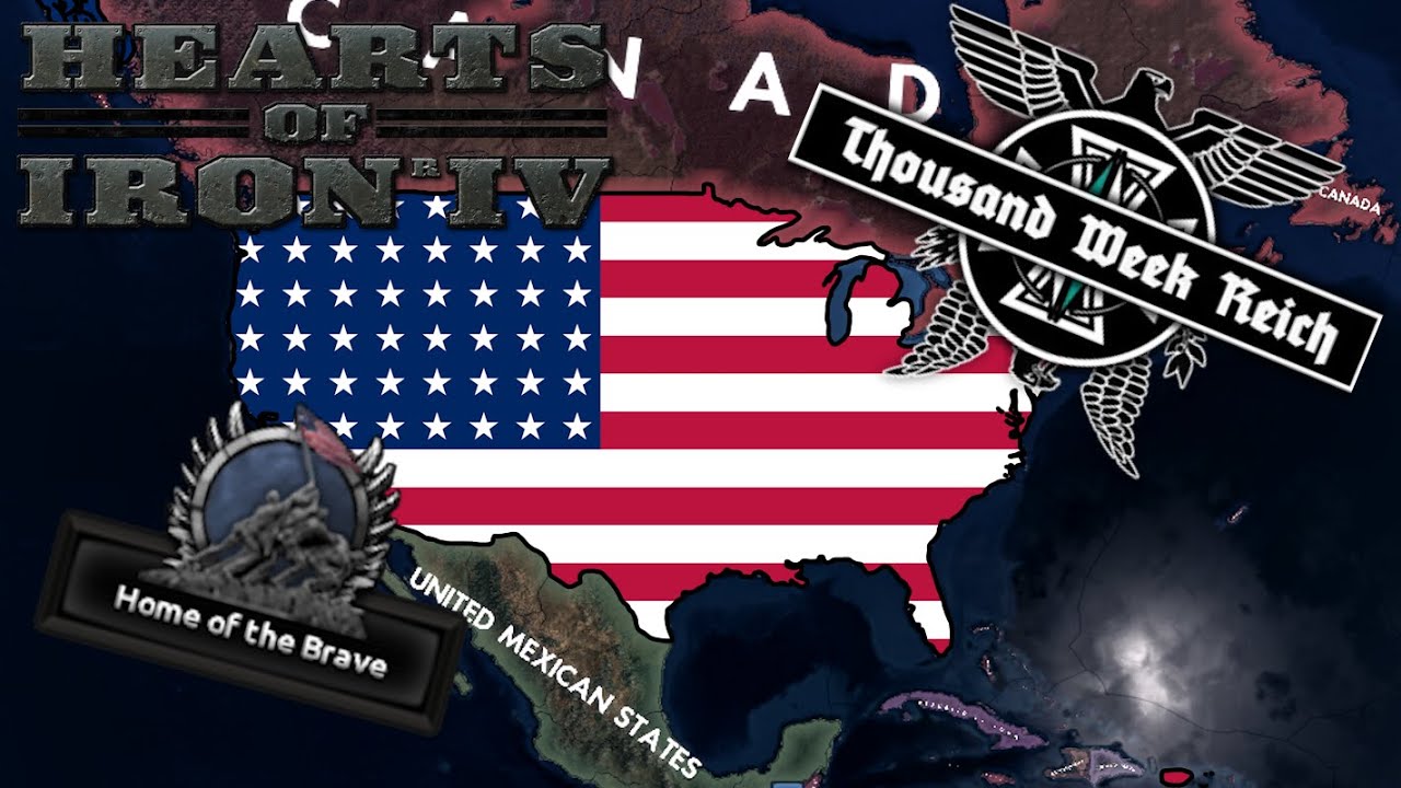 Reverting the outcome of WW2 as the USA in the Thousand Week Reich mod ...