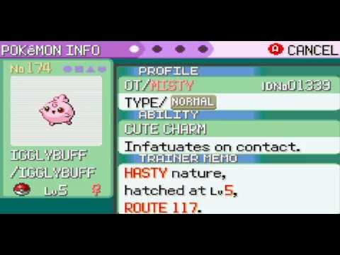 Pokemon Emerald Shiny Igglybuff Hatched