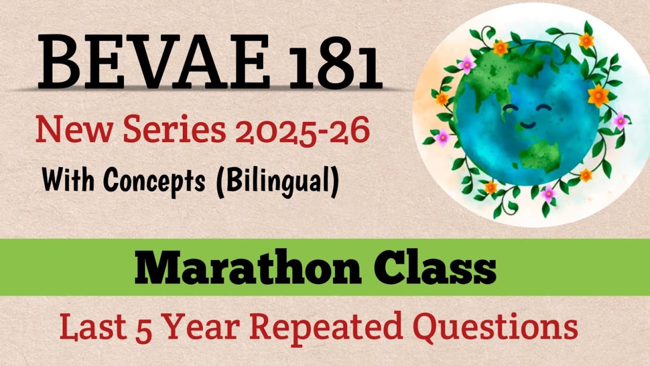 BEVAE 181 PYQ Last 3 Years Solved Question Papers | BEVAE 181 ...