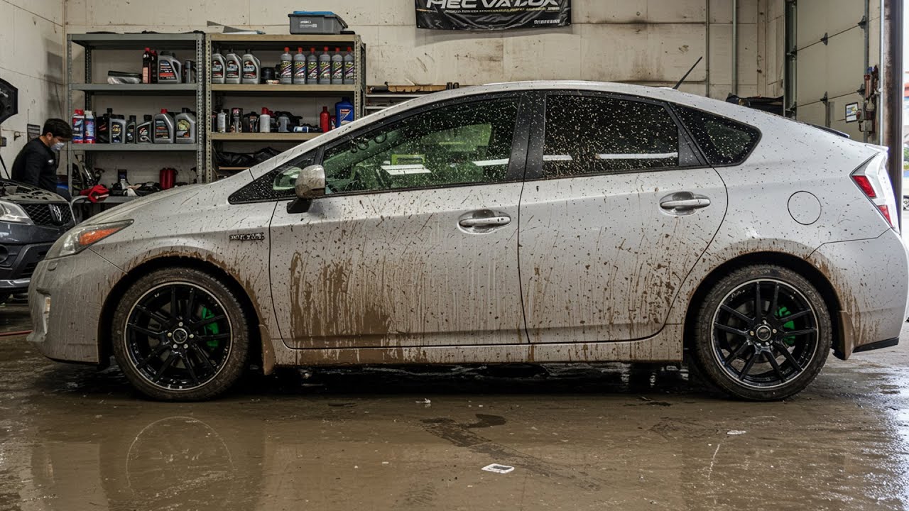 Washing the Most Dirty Car Toyota Prius Ever Seen!! - YouTube