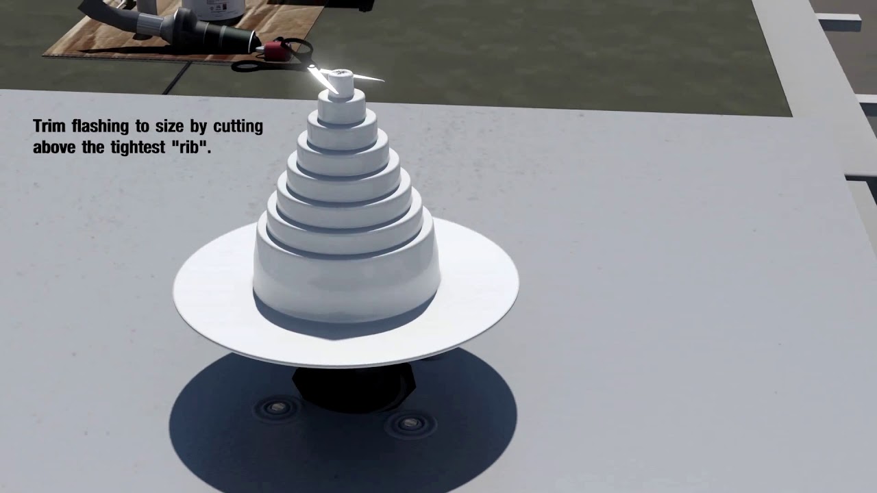 EcoTUFF TPO Pre Molded Pipe Flashing - YouTube