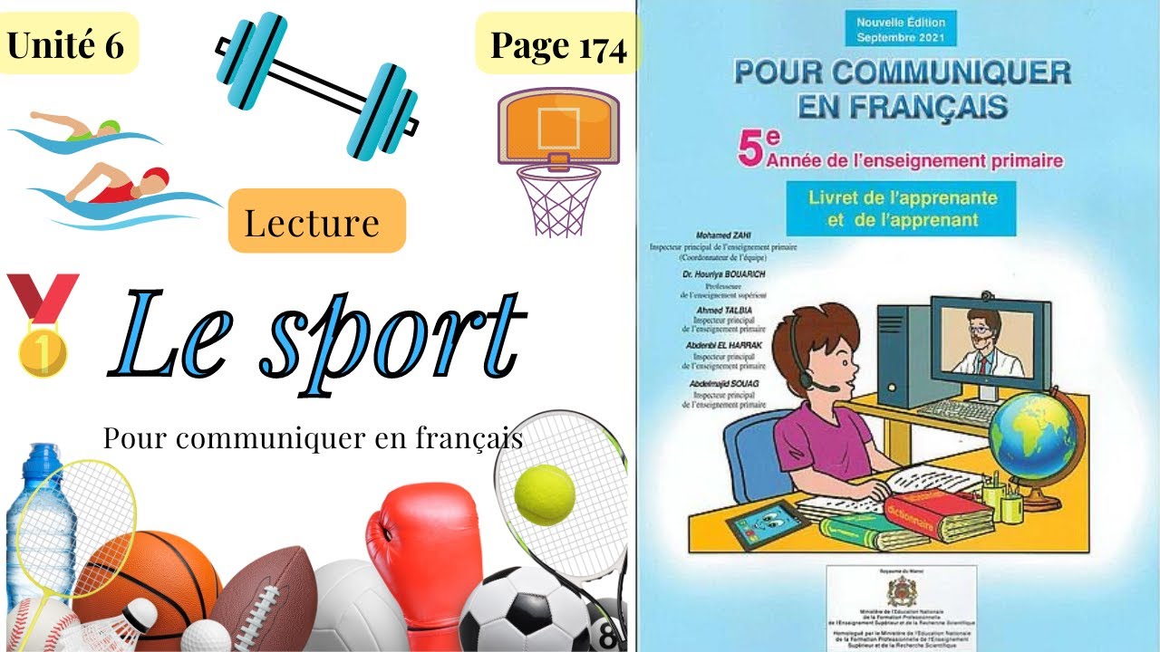 Lecture : le sport | Unité 6 | page 174 | pour communiquer en français ...