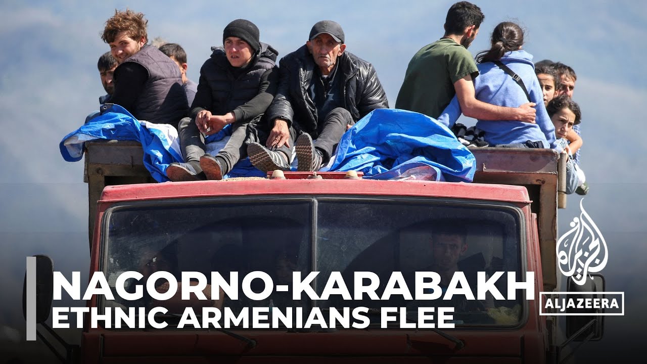 Tens of thousands of ethnic Armenians flee Nagorno-Karabakh region ...