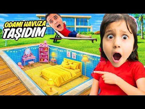 MELİSA İLE BABASI HAVUZU ŞİŞİRDİ,MELİSA ODASINI HAVUZA TAŞIDI 😱