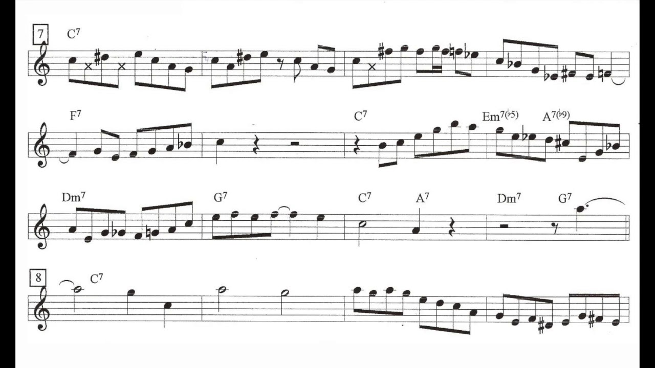 Scott Hamilton plays :Blues Wales (Solo Transcription) - YouTube